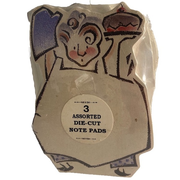 unbranded | Office | Vintage 3 Die Cut Notepad Set 9s Pastry Chef Cake ...